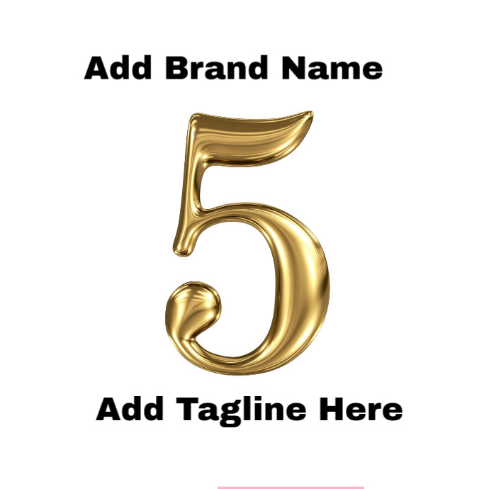 5 Digit Logo Design Logo-Vorlage | PosterMyWall