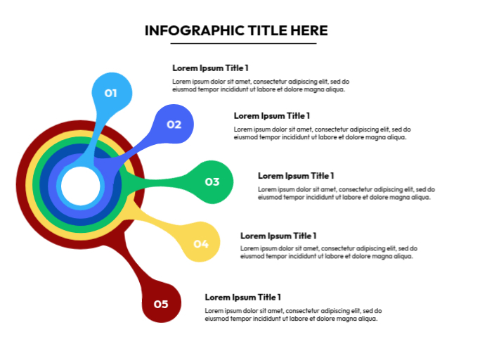 5 Point infographic template | PosterMyWall