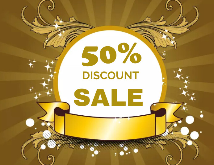 50% Discount Sale Template | PosterMyWall
