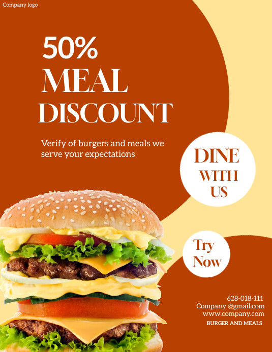 50% meal discount foods Templat | PosterMyWall