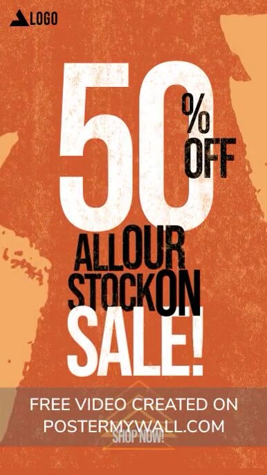 50% off sale flyer template video free | PosterMyWall