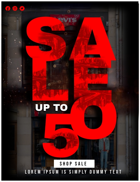 50% Sale Flyer Template | PosterMyWall