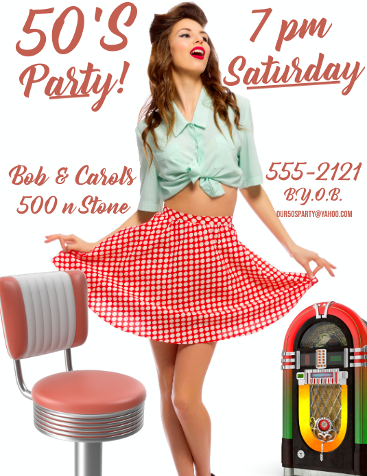 50'S PARTY Template | PosterMyWall