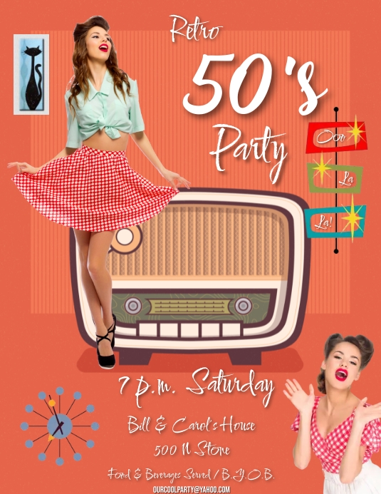 50'S PARTY Template | PosterMyWall