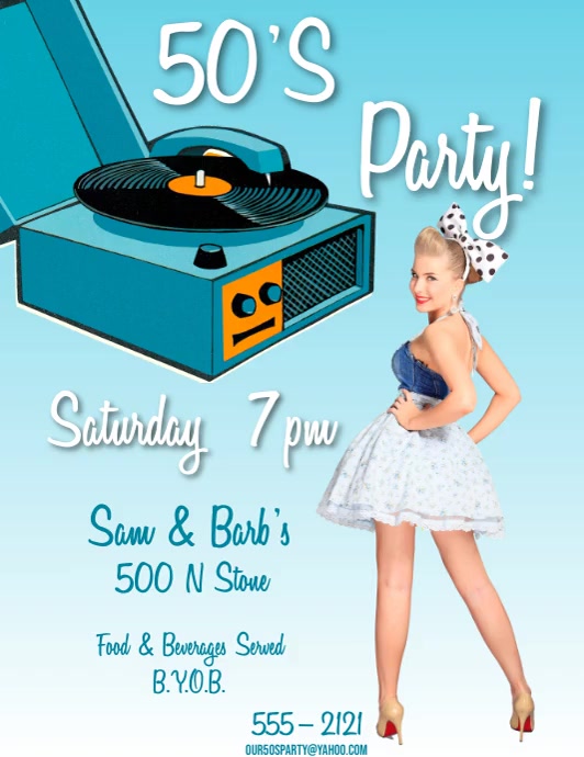 50'S PARTY Template | PosterMyWall