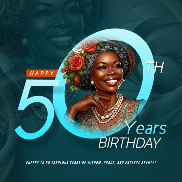 Copy of 50 yrs birthday | PosterMyWall
