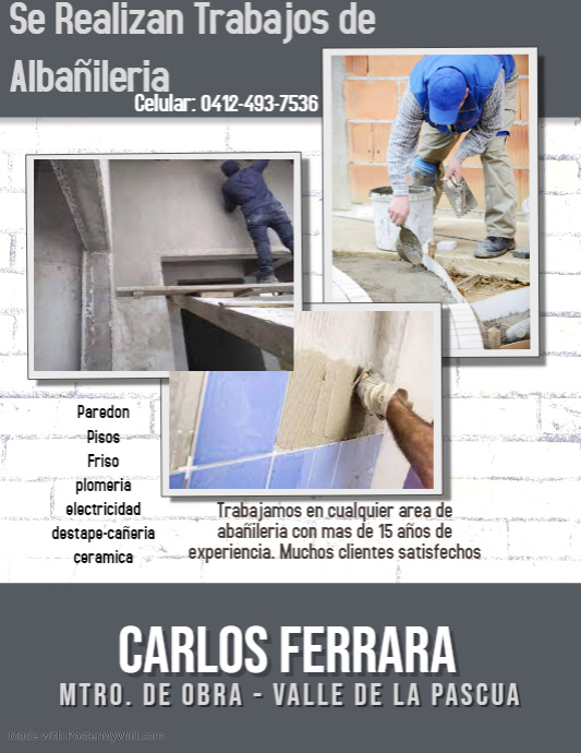 Copy of Copia de masonry brick concrete flyer template | PosterMyWall