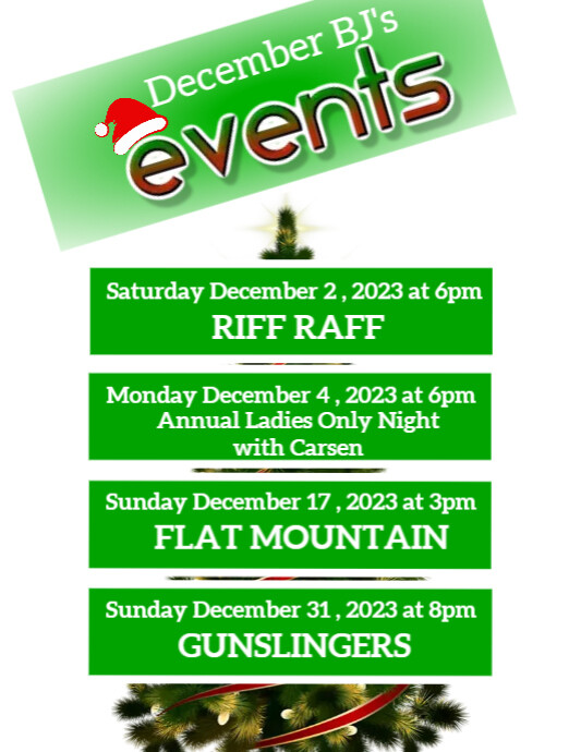 December upcoming events template | PosterMyWall