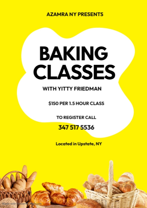 BAKING CLASSES FLYER | PosterMyWall