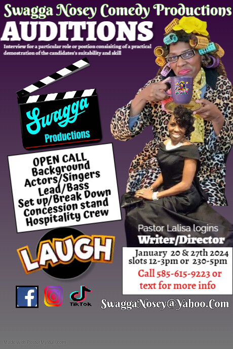 Audition open call poster | PosterMyWall