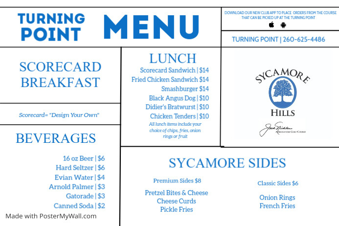 Copy of Turning Point MENU | PosterMyWall