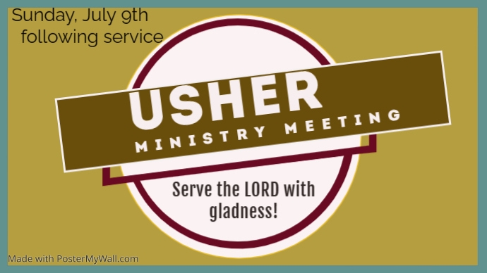 ushering ministry | PosterMyWall