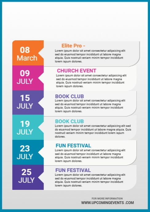 Event Schedule | PosterMyWall