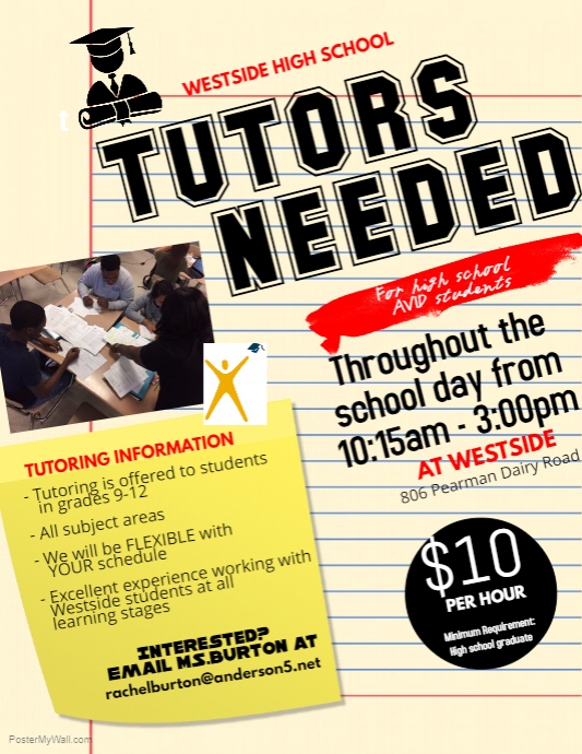 AVID - Tutors Needed | PosterMyWall