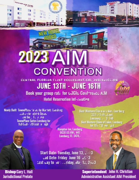 Copy of AIM Hotel Info | PosterMyWall