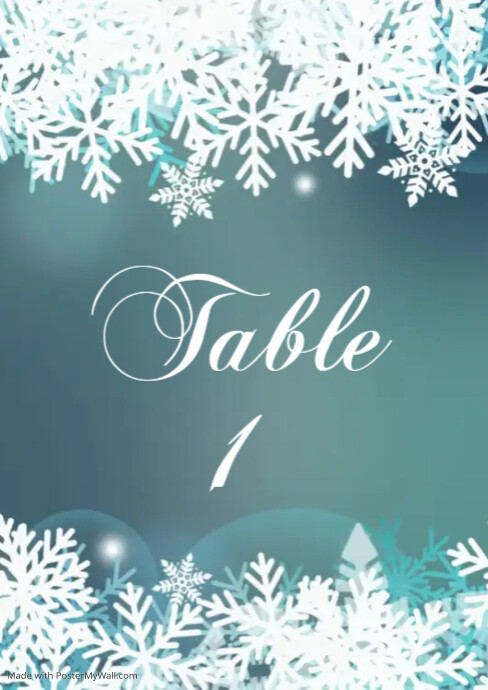 Table Number Card | PosterMyWall