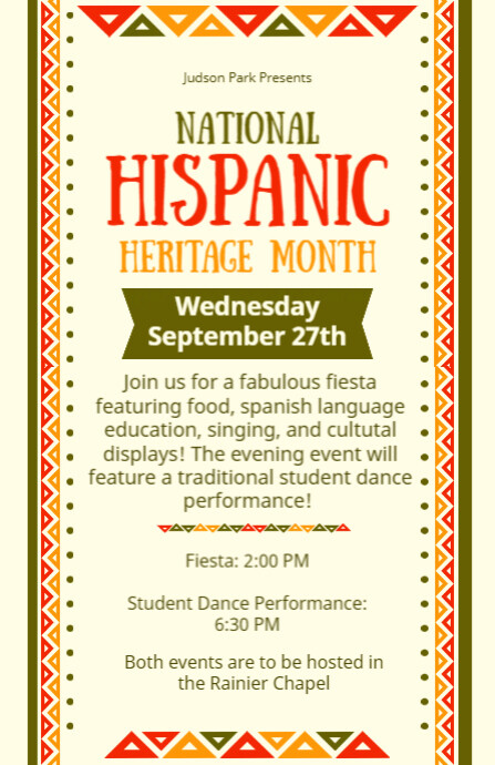 National hispanic heritage month digital sign | PosterMyWall