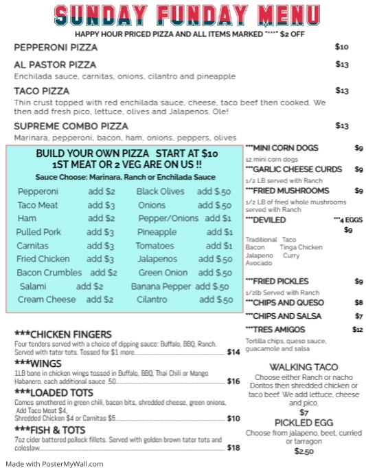 Copy of Menu | PosterMyWall