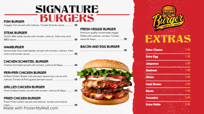 American Restaurant Menu Template | PosterMyWall