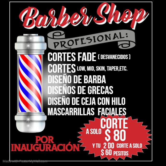Copia de Copia de Barber Shop Price List Poster | PosterMyWall