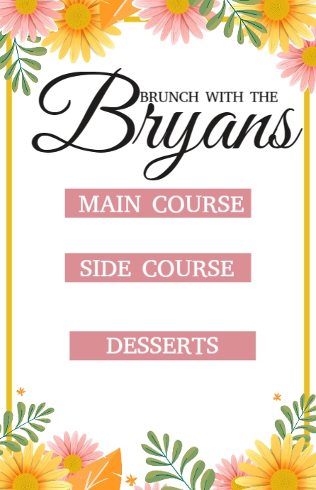 spring menu | PosterMyWall