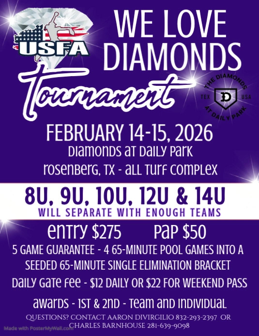 2024 We love Diamonds Tournament | PosterMyWall