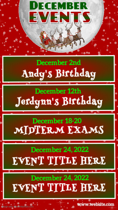 December Christmas Upcoming events | PosterMyWall