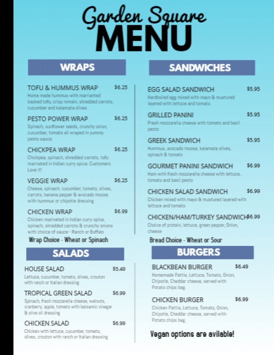 Copy of GS MENU1 | PosterMyWall