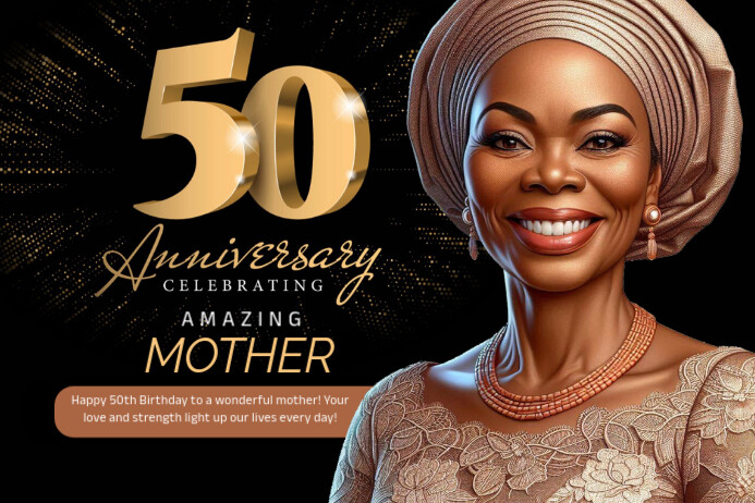50th birthday Template | PosterMyWall