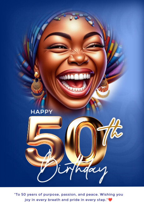 50th birthday Template | PosterMyWall