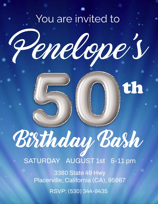 50th birthday Template | PosterMyWall