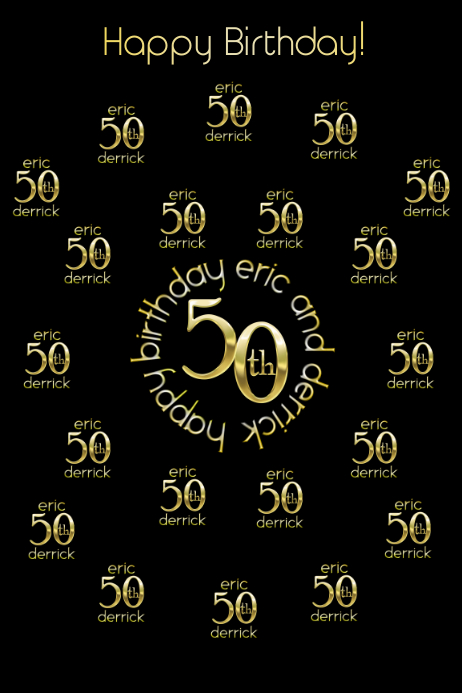 50th birthday poster Template | PosterMyWall