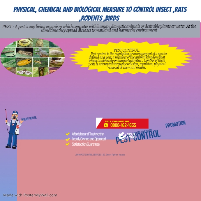 Copy of Copy of Pest Control Services Poster Template | PosterMyWall