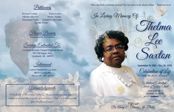 Copy of Funeral Announcement (1) | PosterMyWall