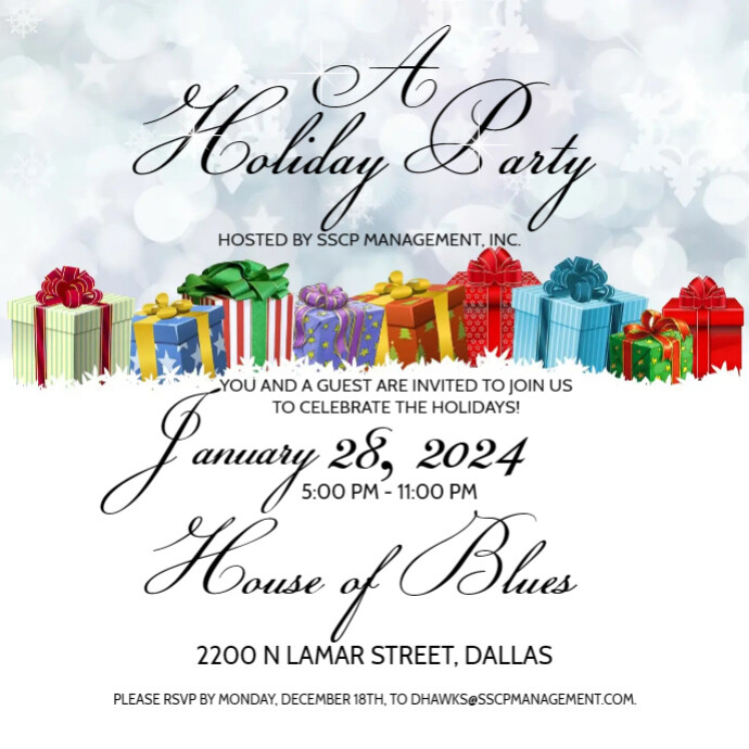 COMPANY HOLIDAY PARTY | PosterMyWall