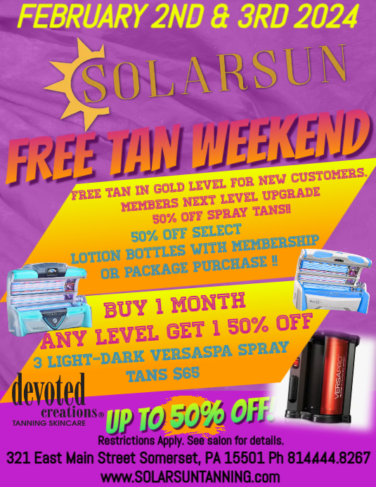 Copy of FREE TAN WEEK SOMERSET | PosterMyWall