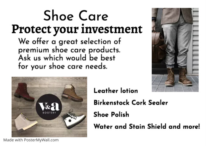 Luxury Wood Shoes Gift Voucher Card | PosterMyWall