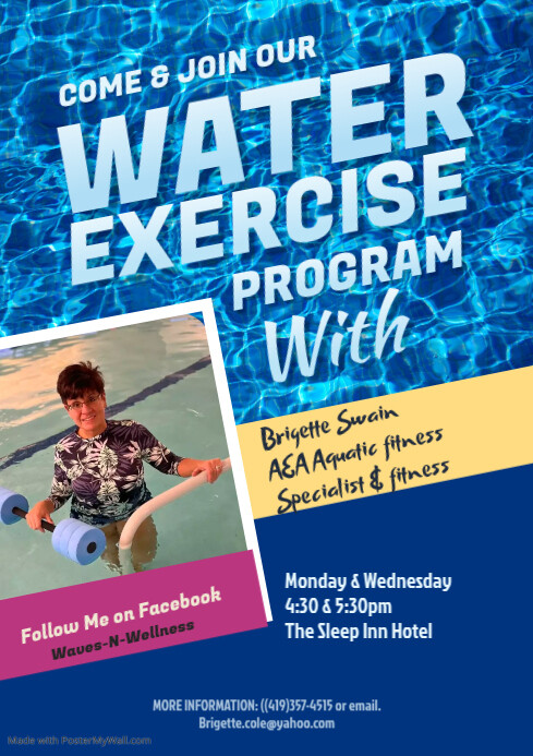 Water Aerobics Flyer Template | PosterMyWall