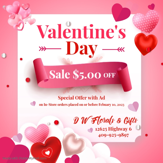 Valentine's Day Retail Banner ad Templates | PosterMyWall