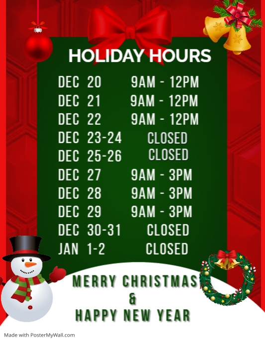 Copy of christmas timetable | PosterMyWall