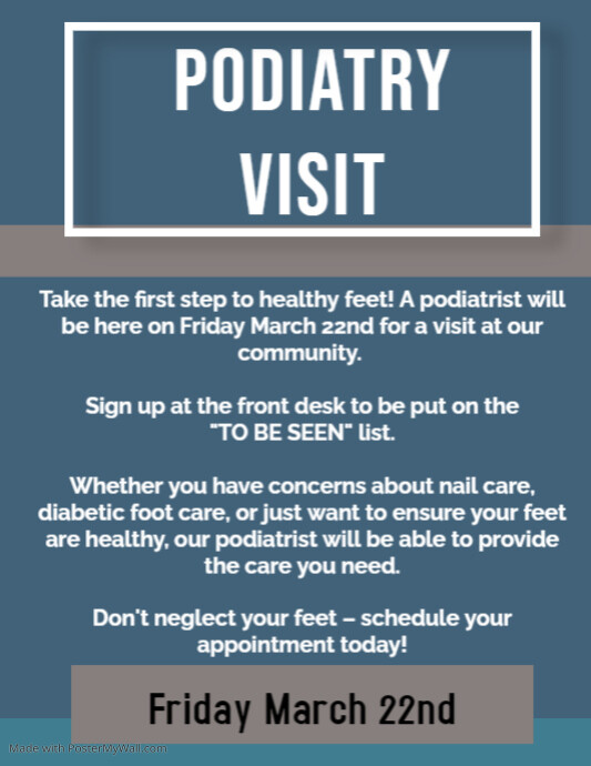 Podiatry Clinic Health Flyer Design Templat | PosterMyWall