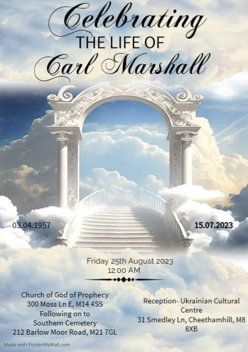 Heaven Funeral template | PosterMyWall