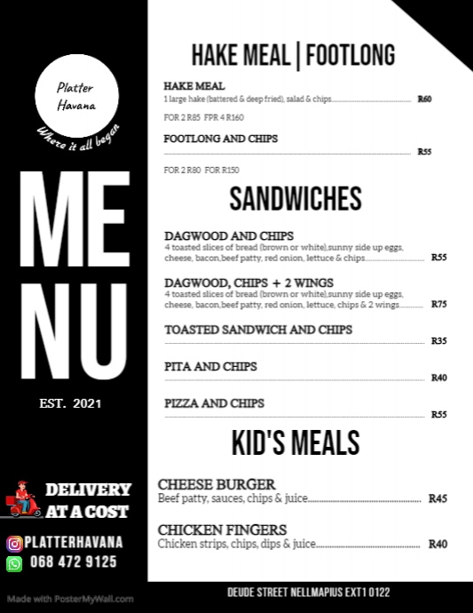 Copy of Copy of Copy of Copy of Copy of Menu Poster | PosterMyWall