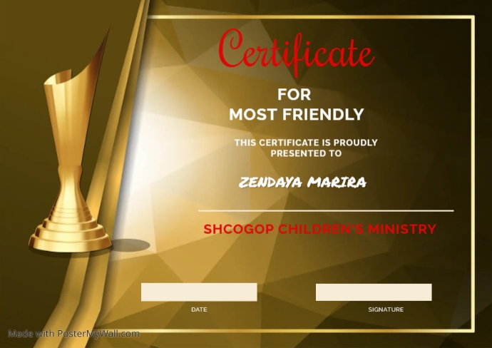 Copy of certificate template | PosterMyWall