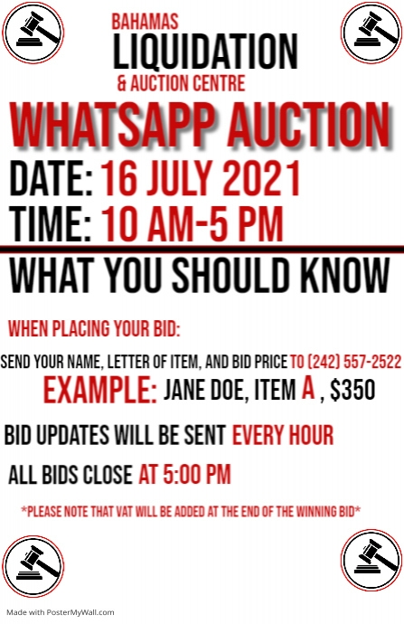 auction ad instructions | PosterMyWall