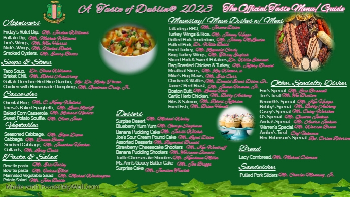 The Taste Menu | PosterMyWall