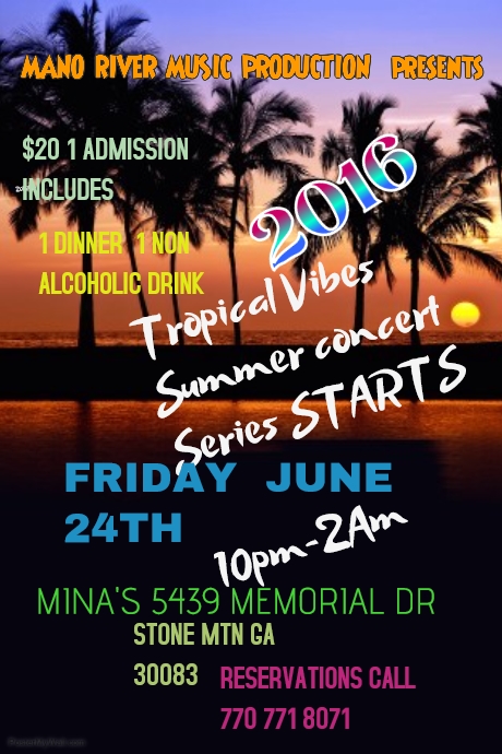 Copy of TROPICAL VIBES CONCERTS | PosterMyWall