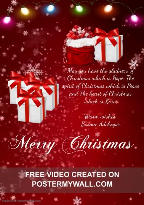 Copy of Merry Christmas Video Card | PosterMyWall