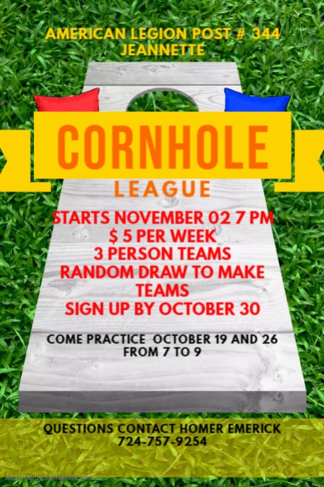 Cornhole Sport Game Tournament | PosterMyWall