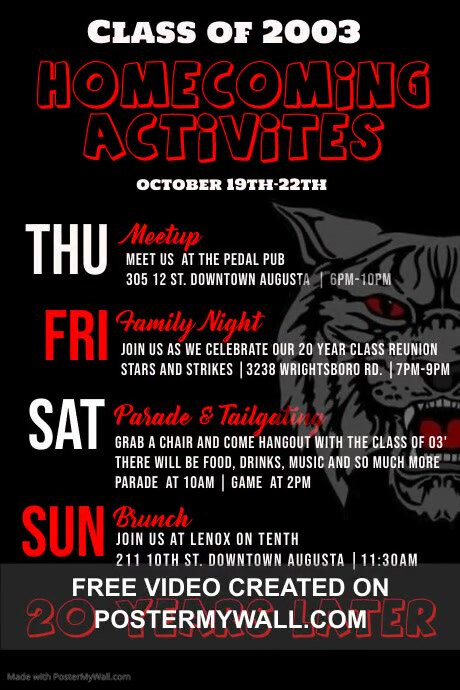 Homecoming Weekend | PosterMyWall